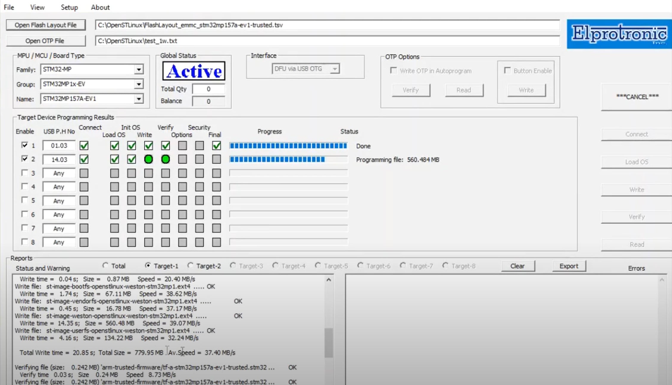 GangFlasher-ST | In-circuit STM32 MPU : MP1 gang programmer
