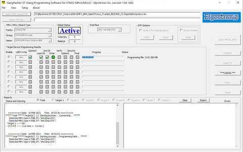 GangFlasher-ST | In-circuit STM32 MPU : MP1 gang programmer