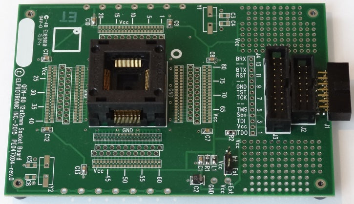 QFP-80 | QFP-80 12x12 mm Universal Socket Board | Elprotronic